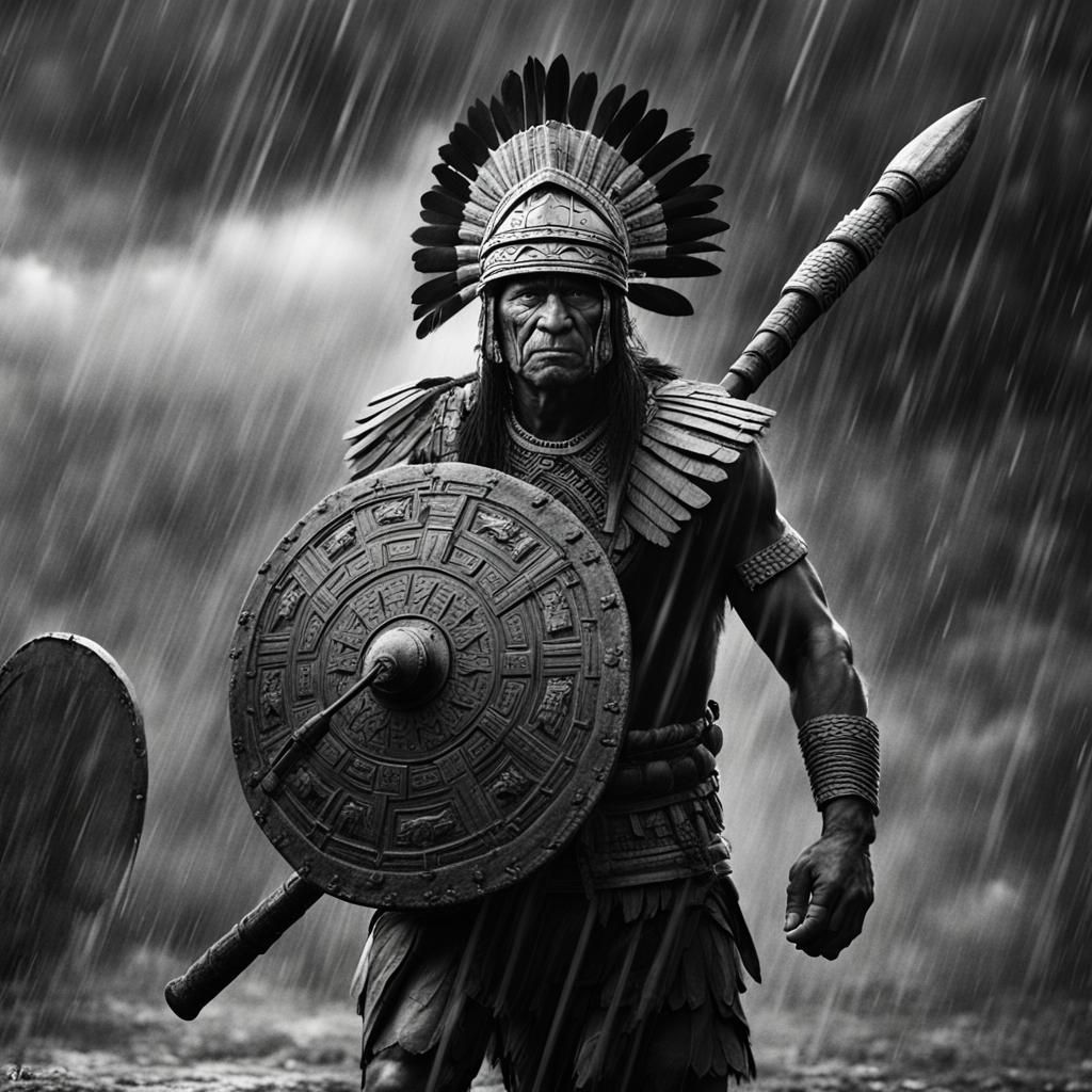 a man standing in the rain, a black and white photo, by Giovanni ...