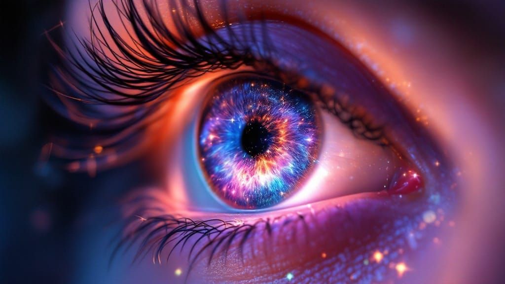 female eye - Galactic Eye in Cosmic Dreamscapes