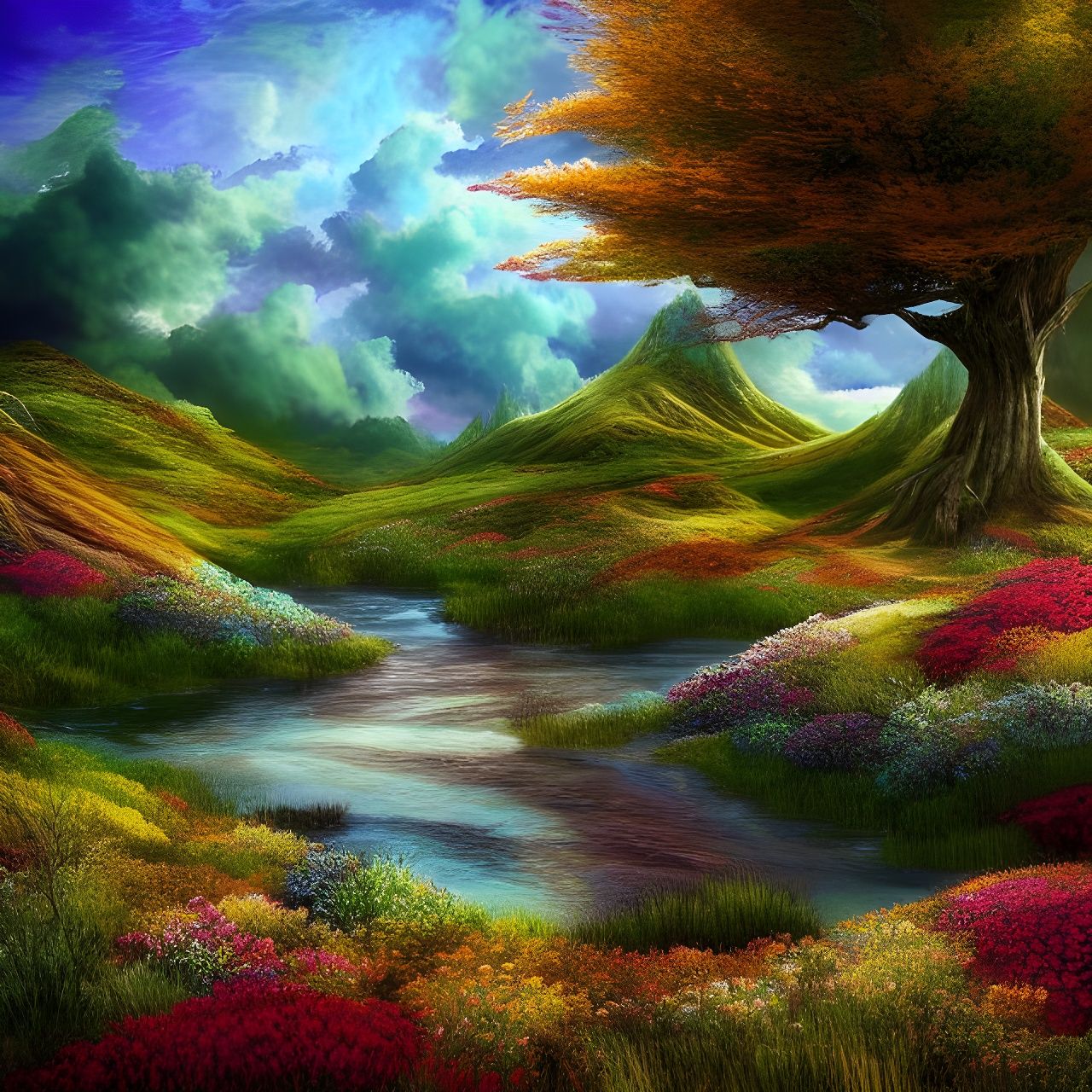 Fantasy landscape 17 - AI Generated Artwork - NightCafe Creator