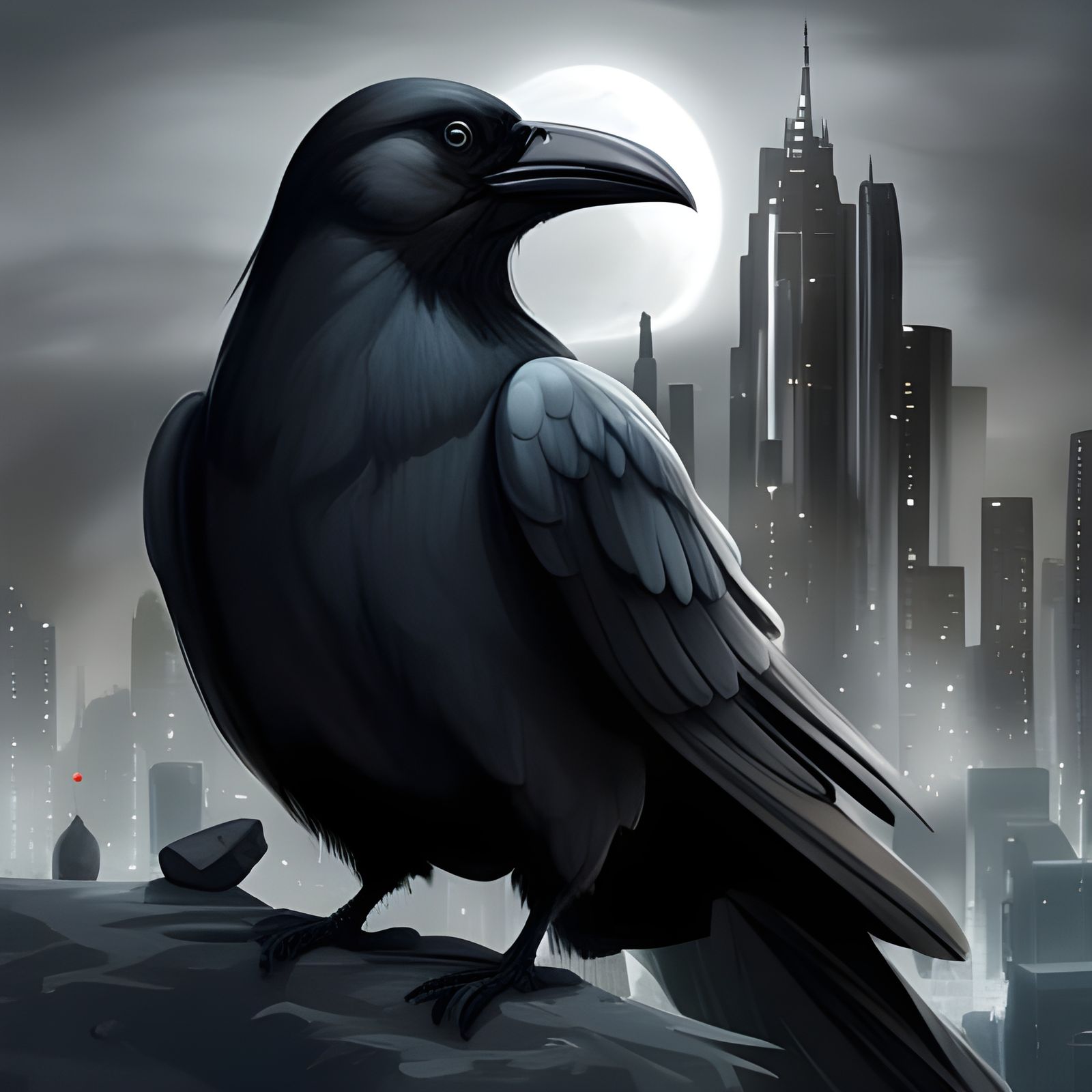 Crow - AI Generated Artwork - NightCafe Creator