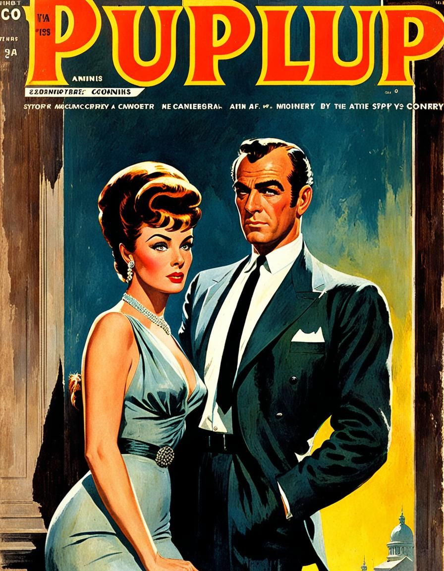 Pulp Spy Cover #6 - AI Generated Artwork - NightCafe Creator