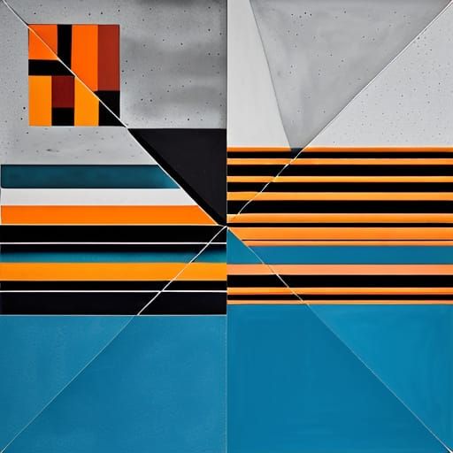 concrete art complementary colors - Dynamic Concrete Sculpt...