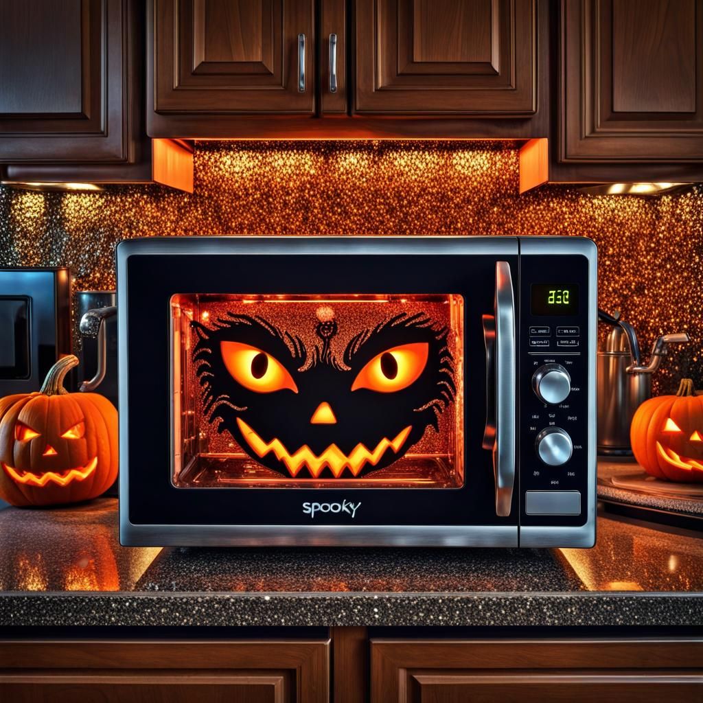 Spooky Microwave Oven - AI Generated Artwork - NightCafe Creator