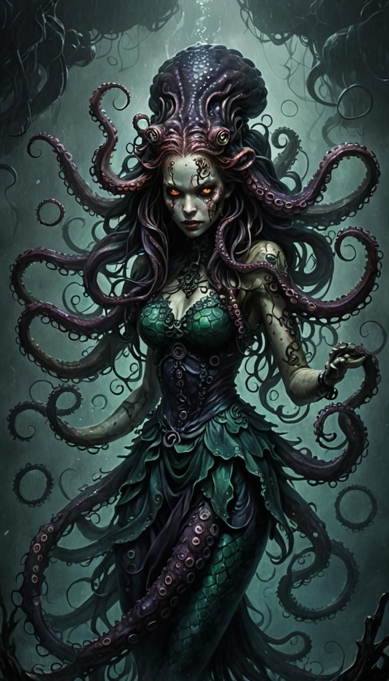Octopus Queen - AI Generated Artwork - NightCafe Creator