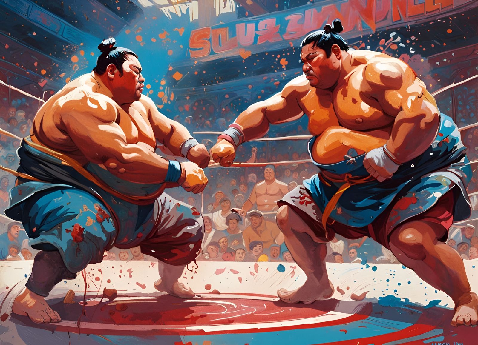 Sumo Basho - AI Generated Artwork - NightCafe Creator