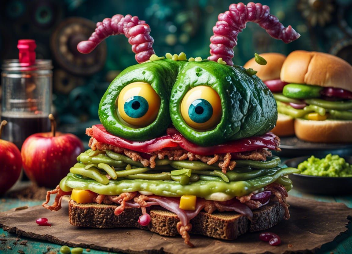 Sandwich Monster - AI Generated Artwork - NightCafe Creator