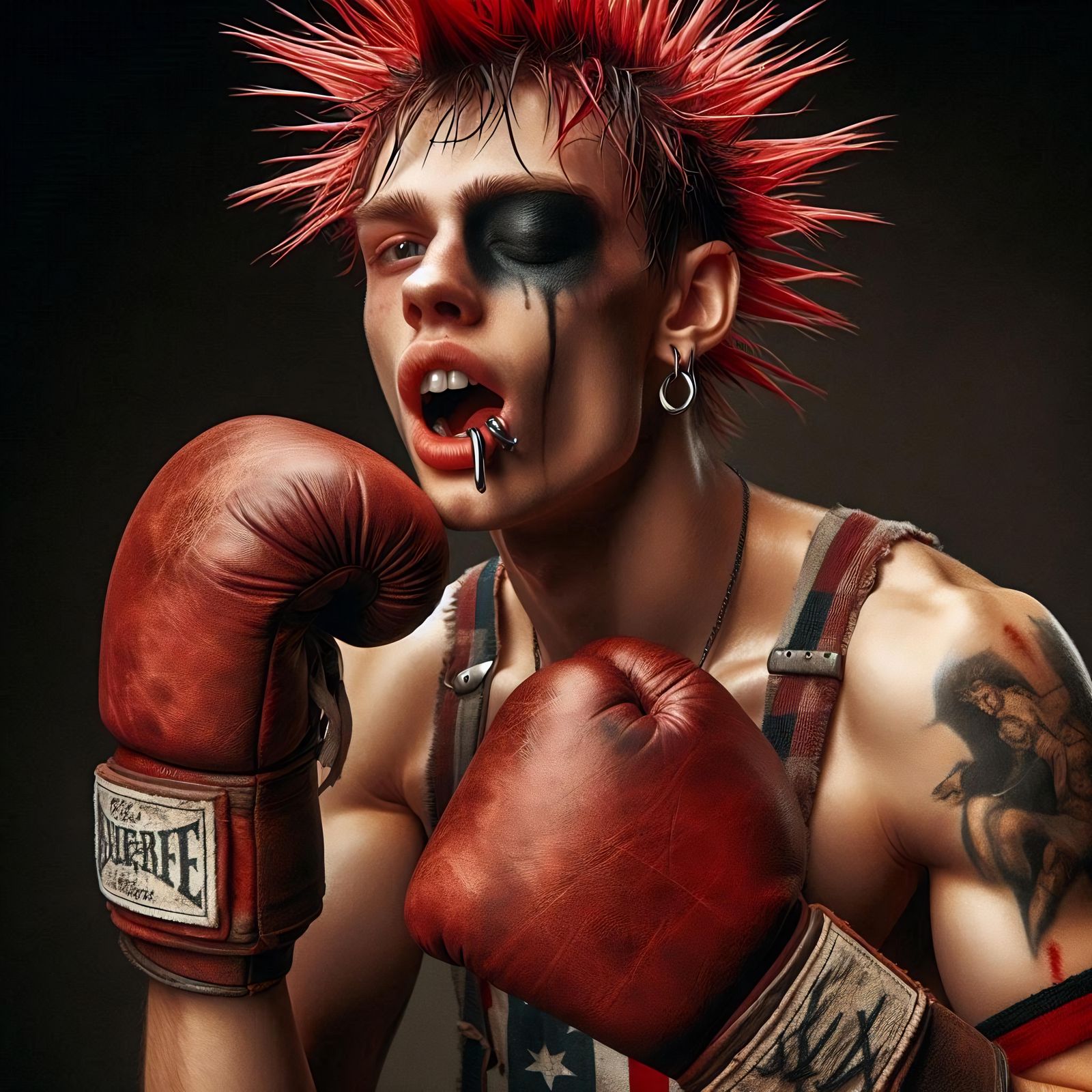 Punk Boxer - AI Generated Artwork - NightCafe Creator