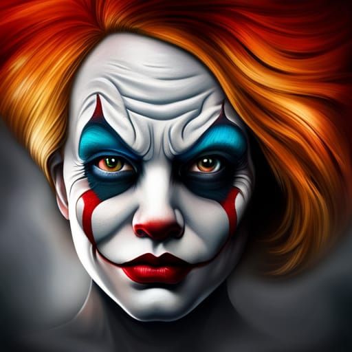 She clown by Per. - AI Generated Artwork - NightCafe Creator