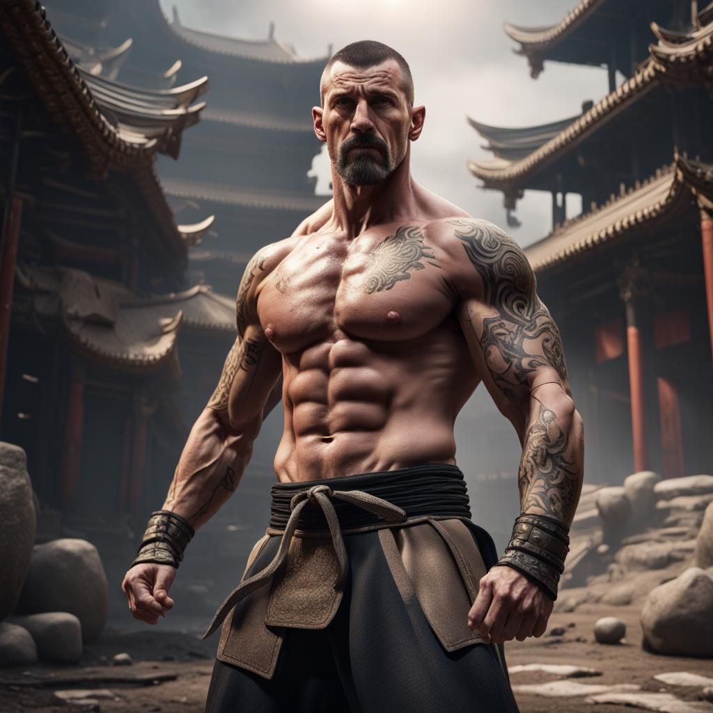 Muscular MMA Fighter - AI Generated Artwork - NightCafe Creator