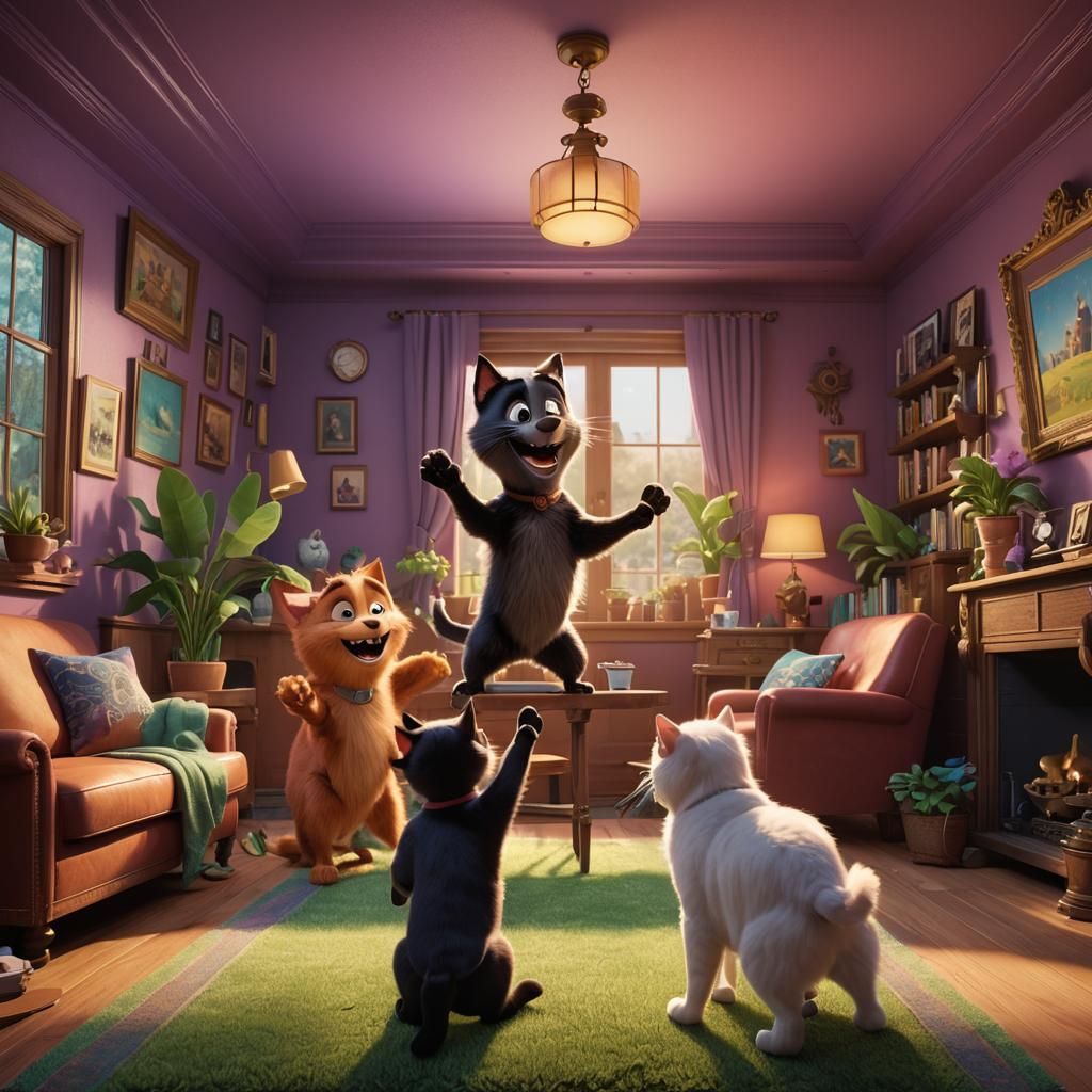 Paws up for teamwork 🐾 - AI Generated Artwork - NightCafe Creator