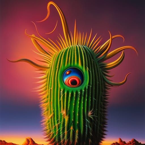 Cactus Alien - AI Generated Artwork - NightCafe Creator