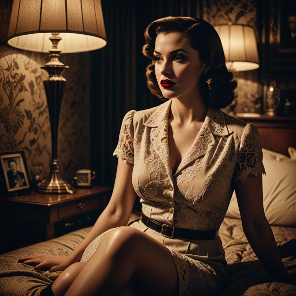 classy 1945 World War II Pin Up Girl