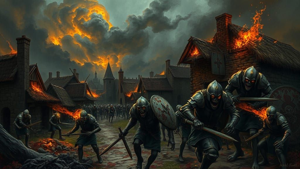 Medieval Apocalypse: Zombie Knights and Peasants I... - AI Art