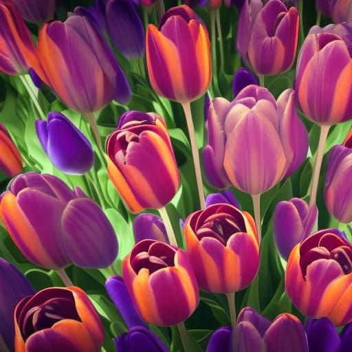 faces on tulips - AI Generated Artwork - NightCafe Creator