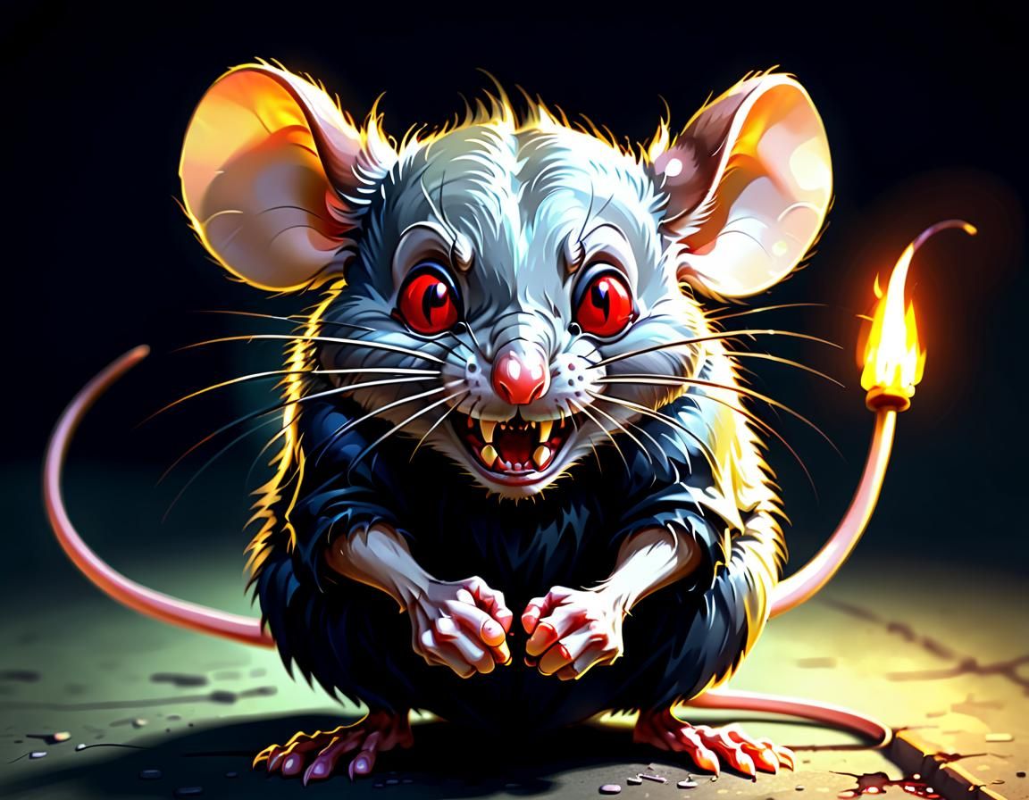 An evil mouse - AI Generated Artwork - NightCafe Creator