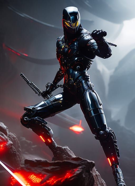 Ninja android - AI Generated Artwork - NightCafe Creator