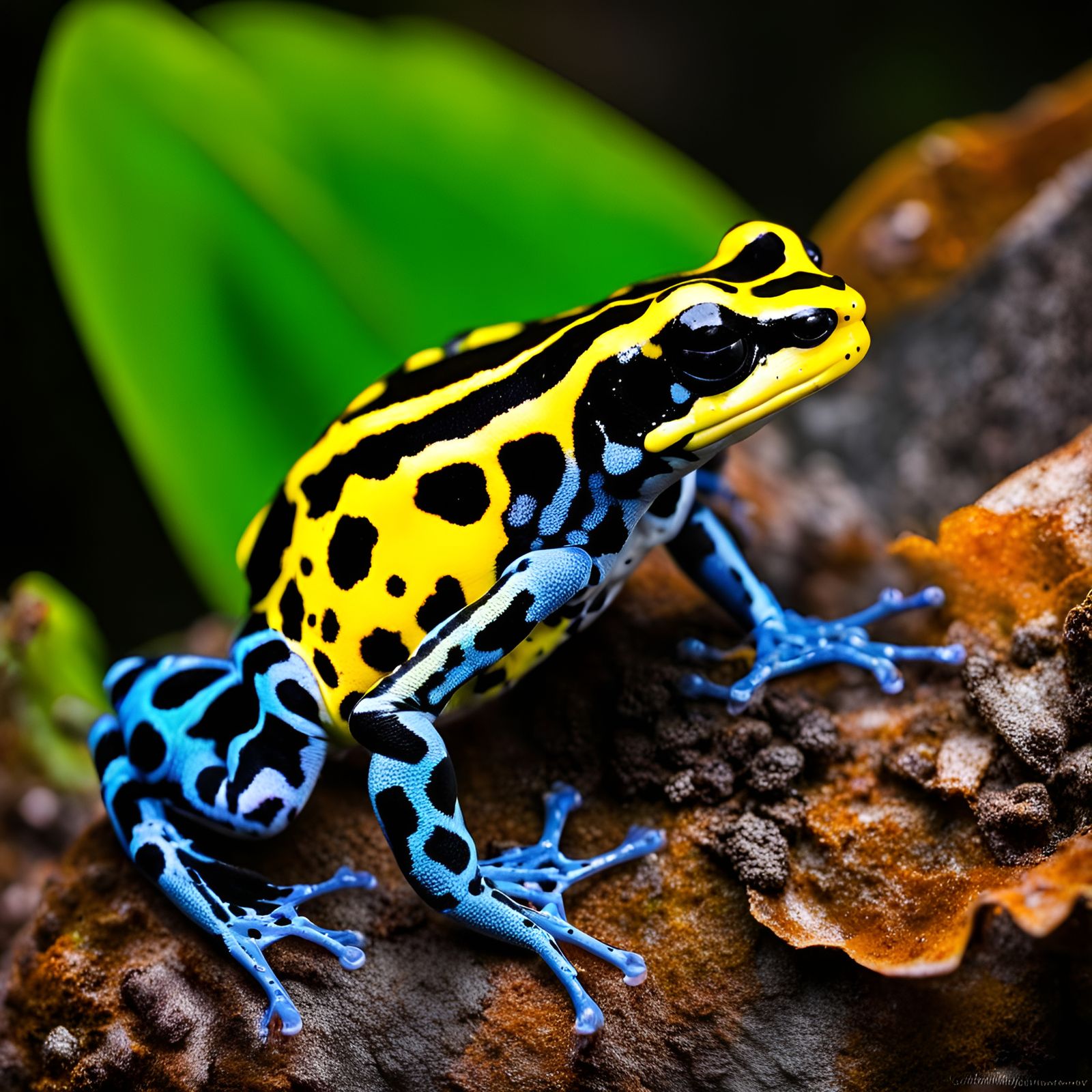Yellow-Banded Poison Dart Frog - AI Generated Artwork - NightCafe Creator
