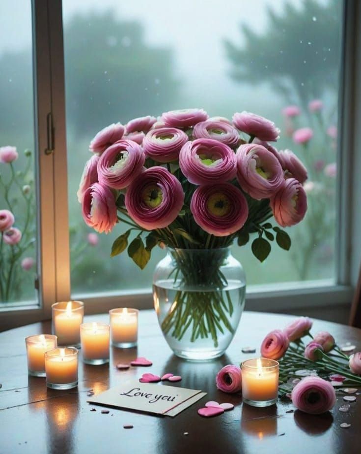 Floral Arrangement -Mauve Ranunculus Elegance