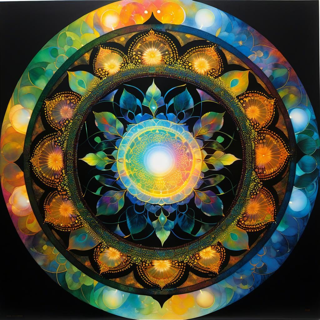 Mandala quantum field 3 - AI Generated Artwork - NightCafe Creator