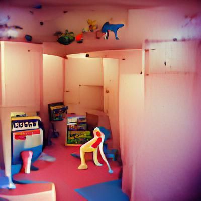 playful toy room nostalgia liminal space - AI Generated Artwork ...