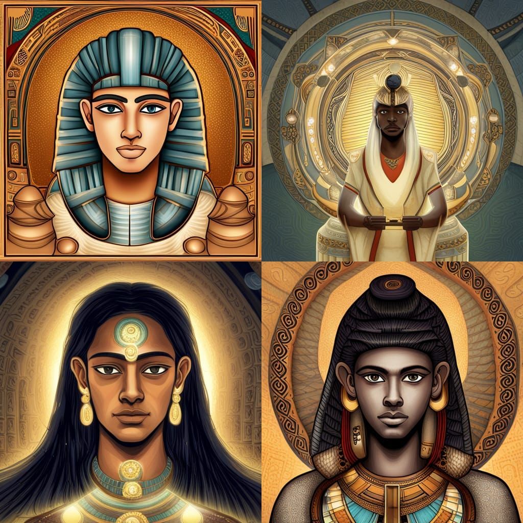 A portrait image of Egyptian Deity Tehuti. He must be postured in a ...