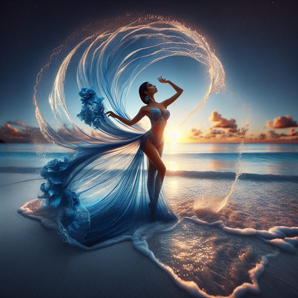 The five Elements – Element Water – The Water Dancer 03 - AI Generated Artwork - NightCafe Creator