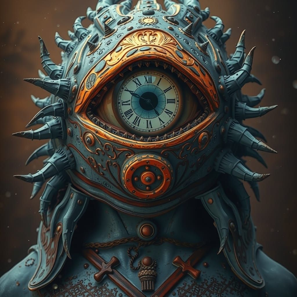 EyeClock - Mysterious Timekeeper in Ancient Ruins