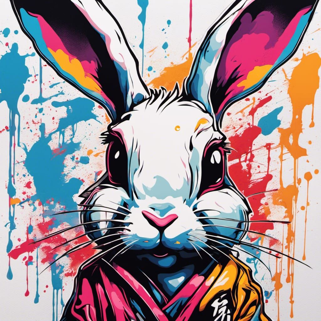 Graffiti Bunny - AI Generated Artwork - NightCafe Creator