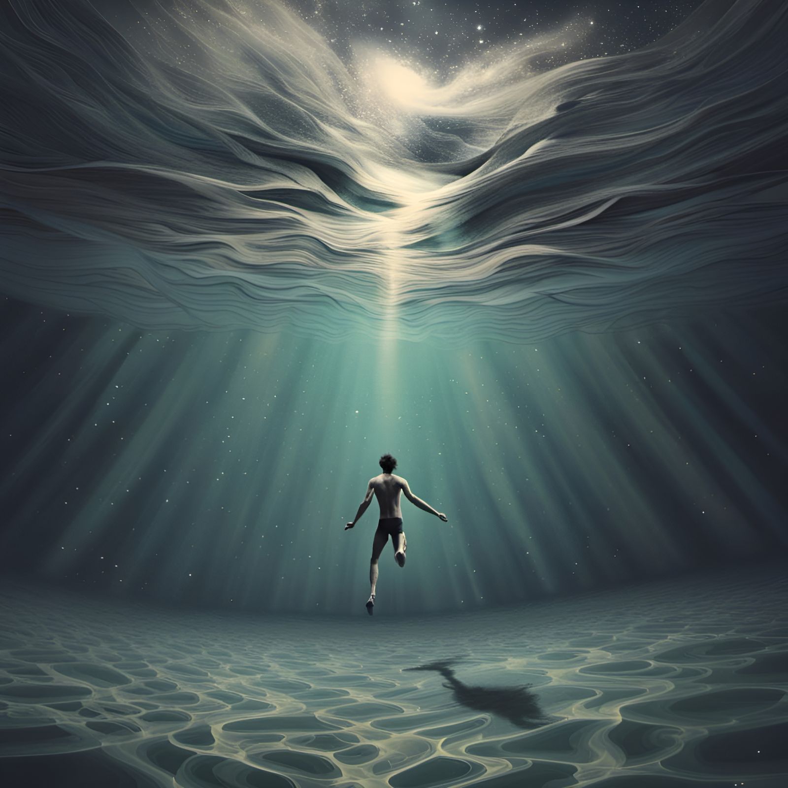 Swimming through the void - AI Generated Artwork - NightCafe Creator