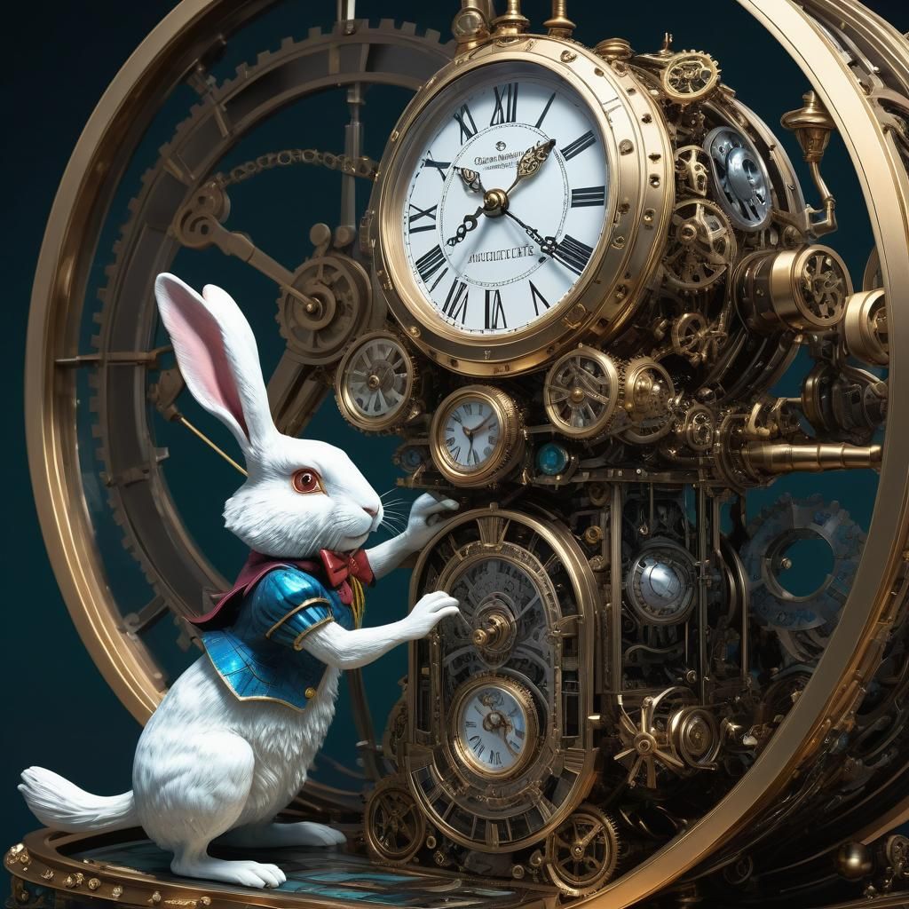 The white rabbit - AI Generated Artwork - NightCafe Creator