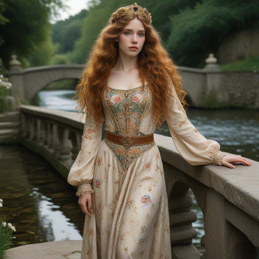 Elegant 12th century woman - Elegant 12th century woman