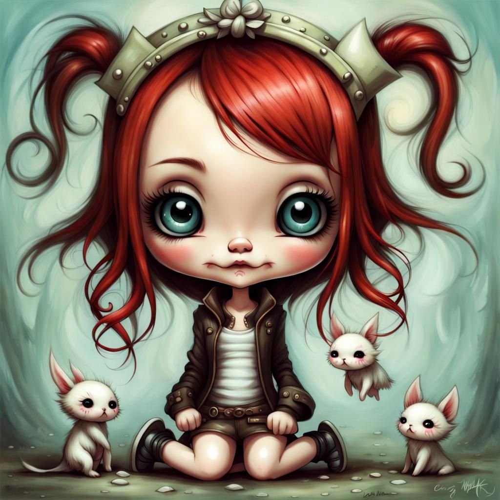 Adorable happy chibi girl character by Greg Simkins, Lori Earley, Mab ...