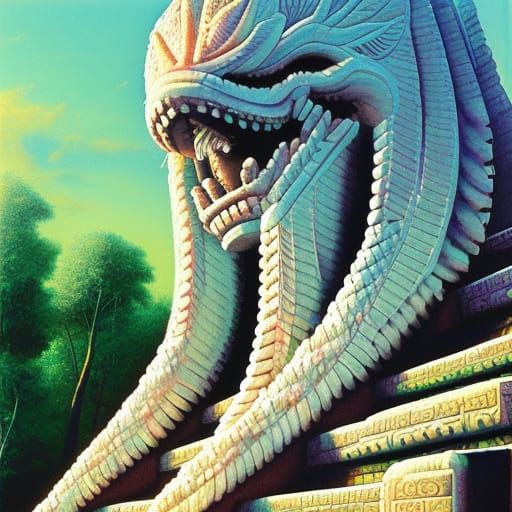 Alien Predator-Kukulkan : r/nightcafe