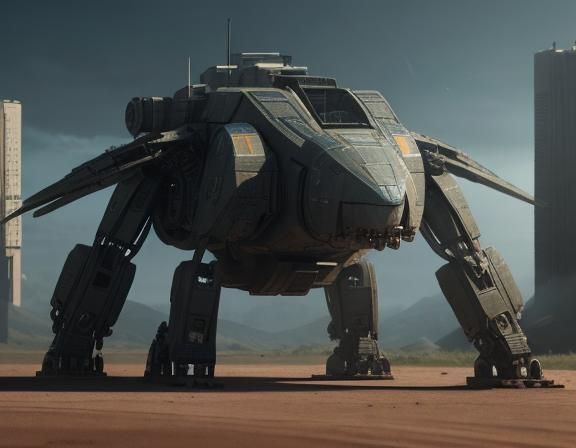 Tennis match intricate mech details, ground level shot, 8K resolution ...