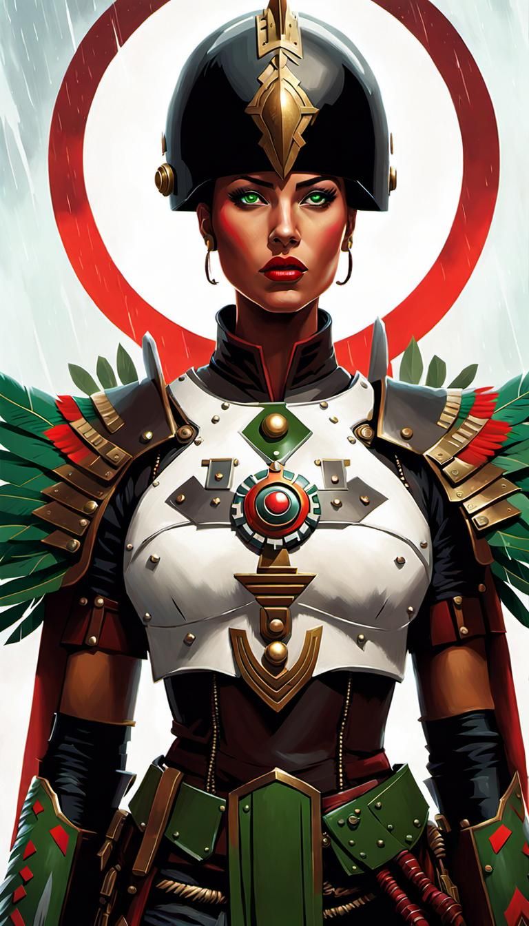 Warhammer 40k, space Marine, beautiful woman, Rosario Mathe, tanned ...