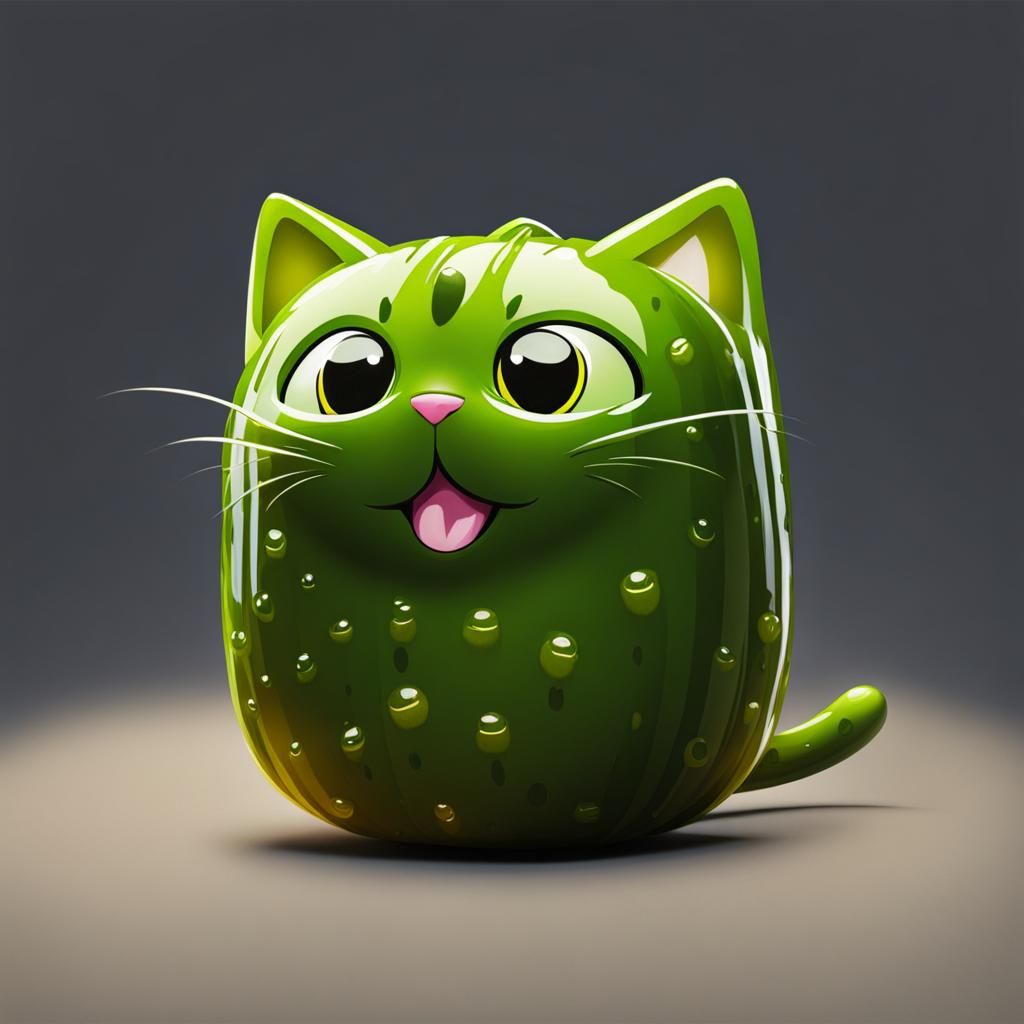 pickle cat - AI Generated Artwork - NightCafe Creator