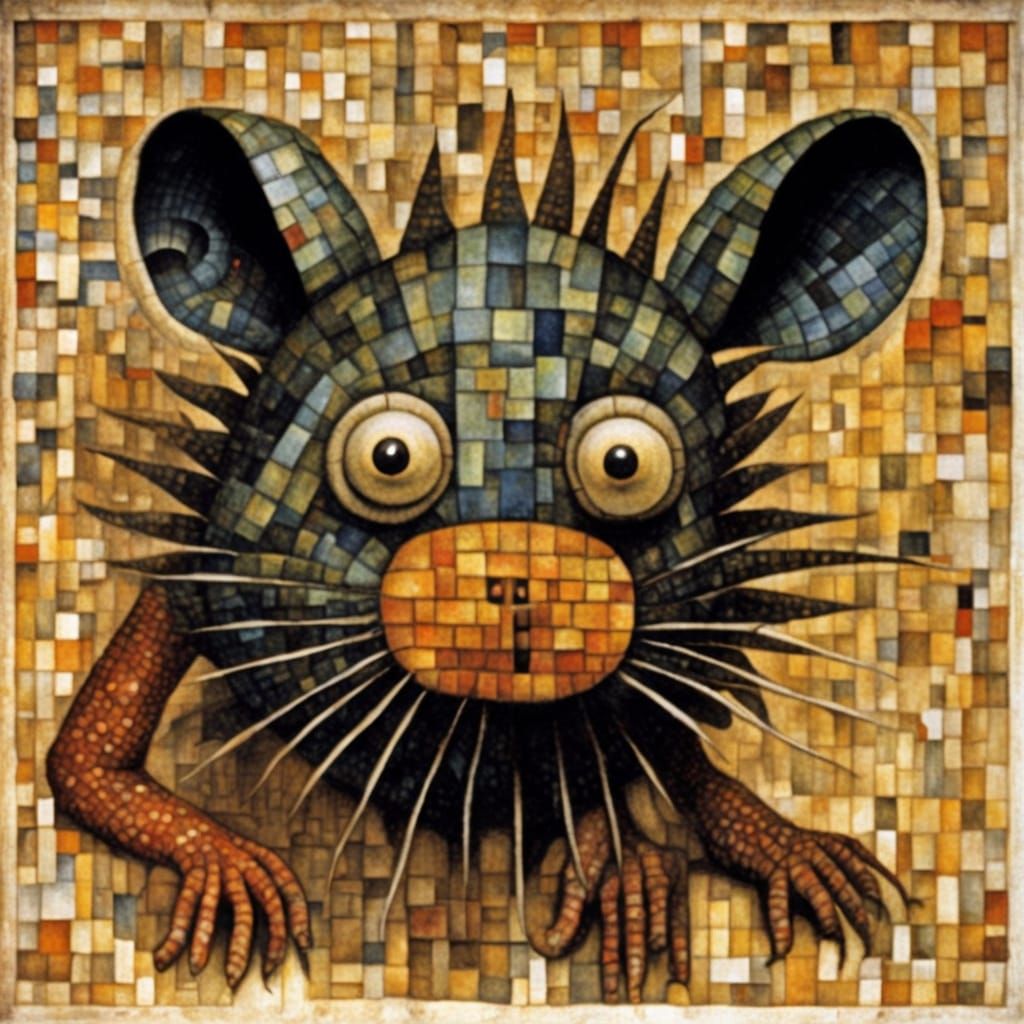 Mice in Mosaic Art - AI Art