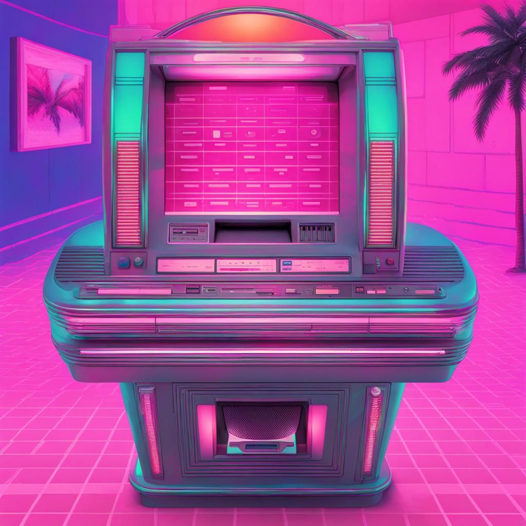 a vaporwave jukebox - AI Generated Artwork - NightCafe Creator
