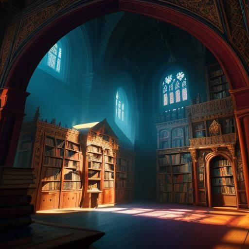 The Old Queen's Hidden Library - AI Generated Artwork - NightCafe Creator