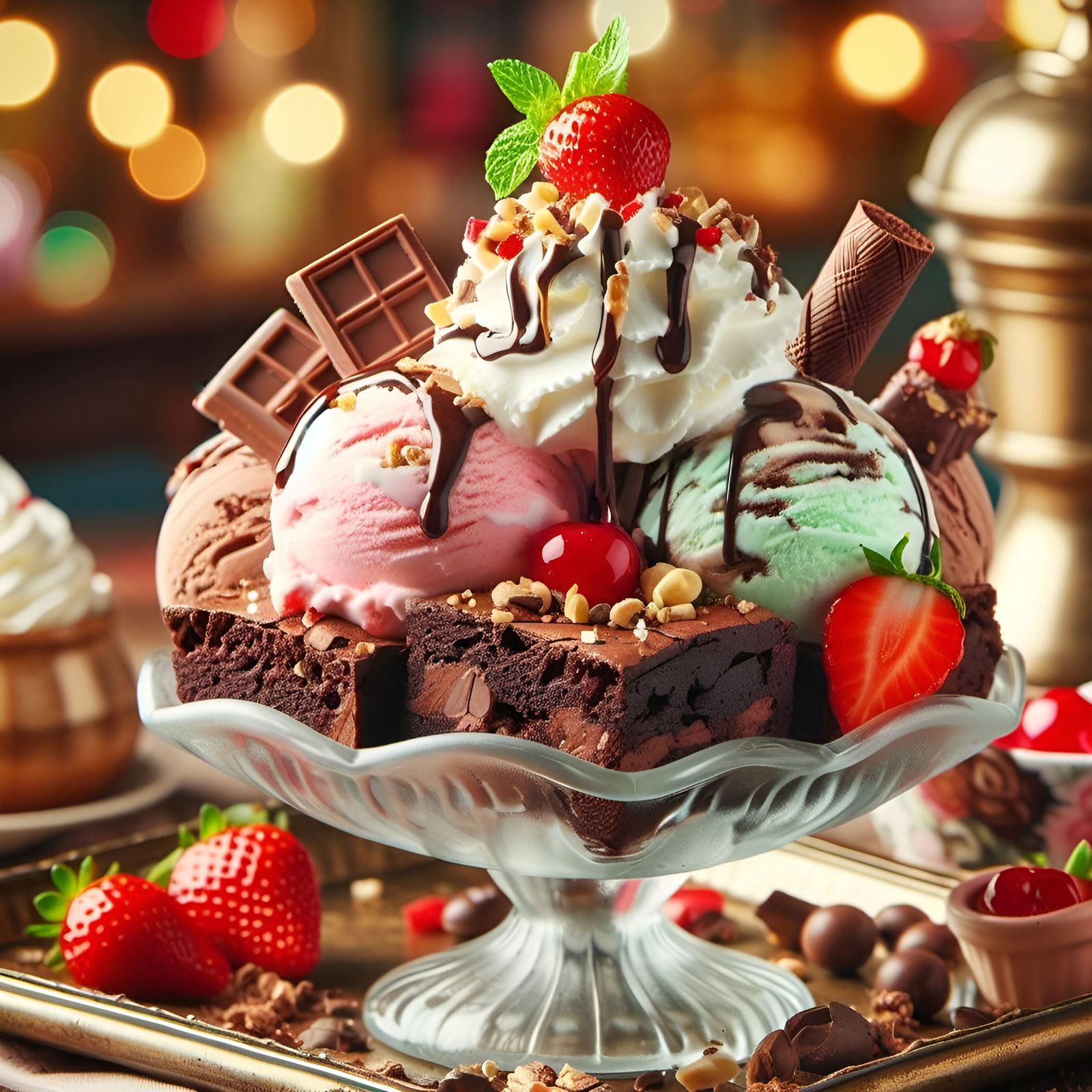 Brownie Sundae - AI Generated Artwork - NightCafe Creator