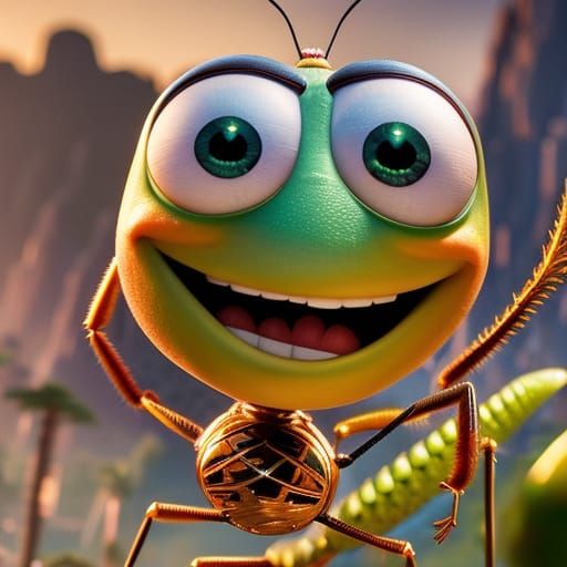 A long shot full portrait of a single insect character like Giant Bomb ...