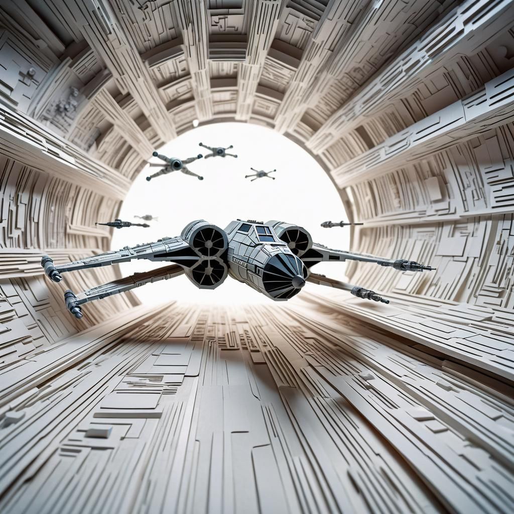 X-Wings attack Death Star - AI Generated Artwork - NightCafe Creator