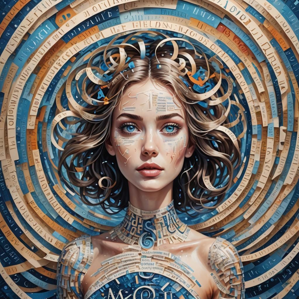 spiraling words - AI Generated Artwork - NightCafe Creator