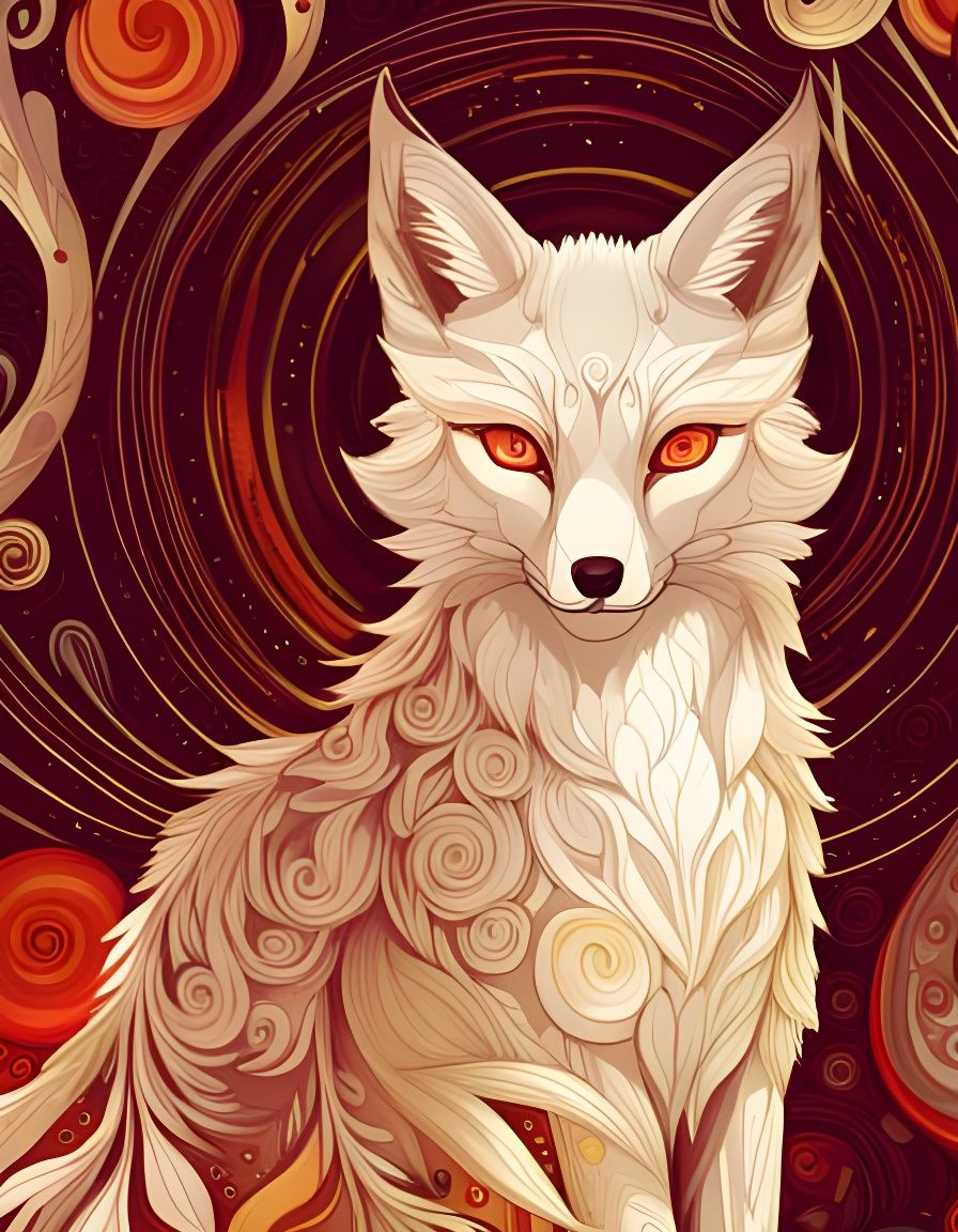 Red & White Fox 6 - AI Generated Artwork - NightCafe Creator