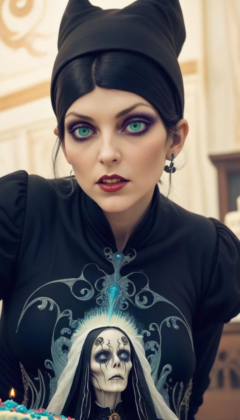 Stunning gothic Woman, Scroll stopping colors, Art Deco, Let Them Have ...