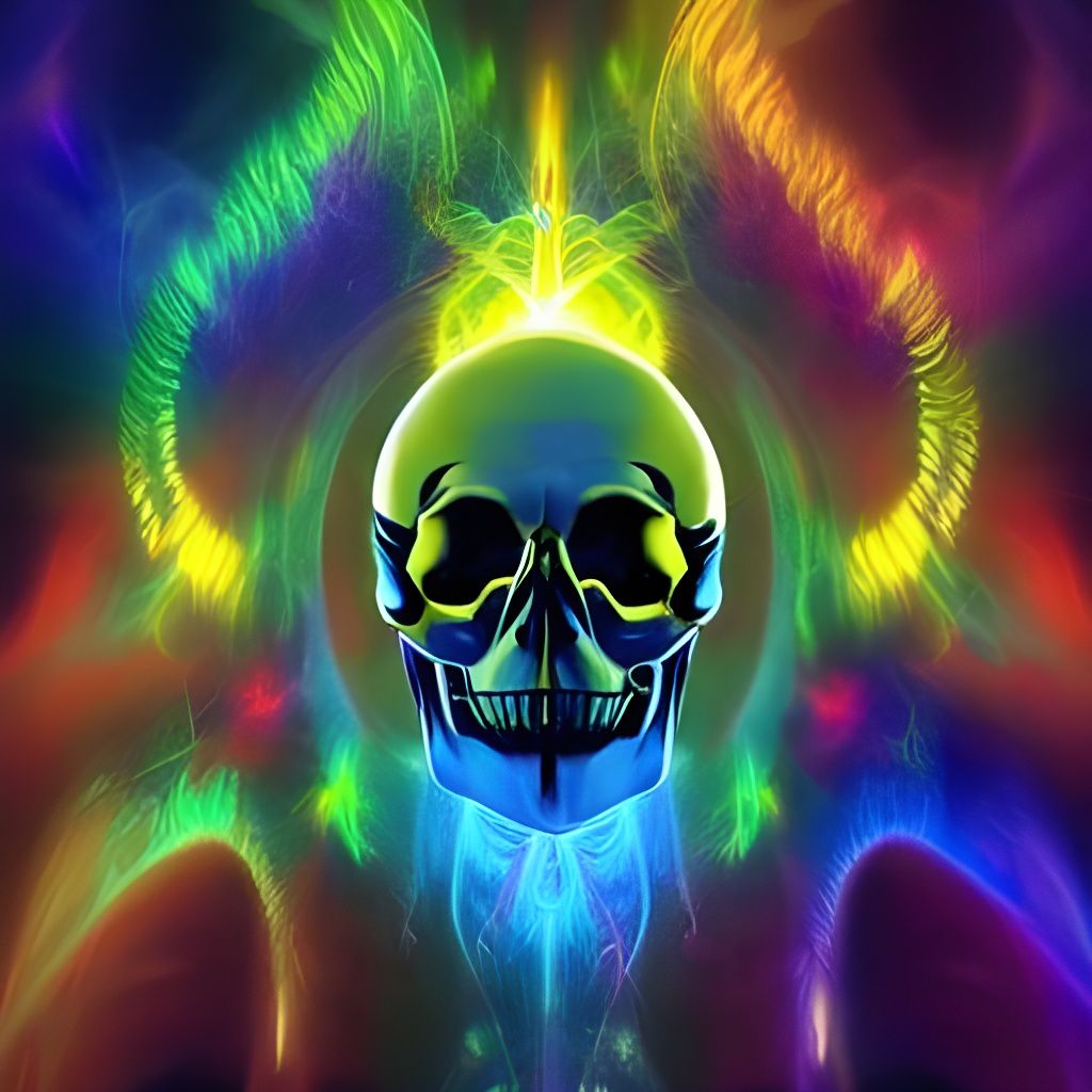 Quantum skull - AI Generated Artwork - NightCafe Creator