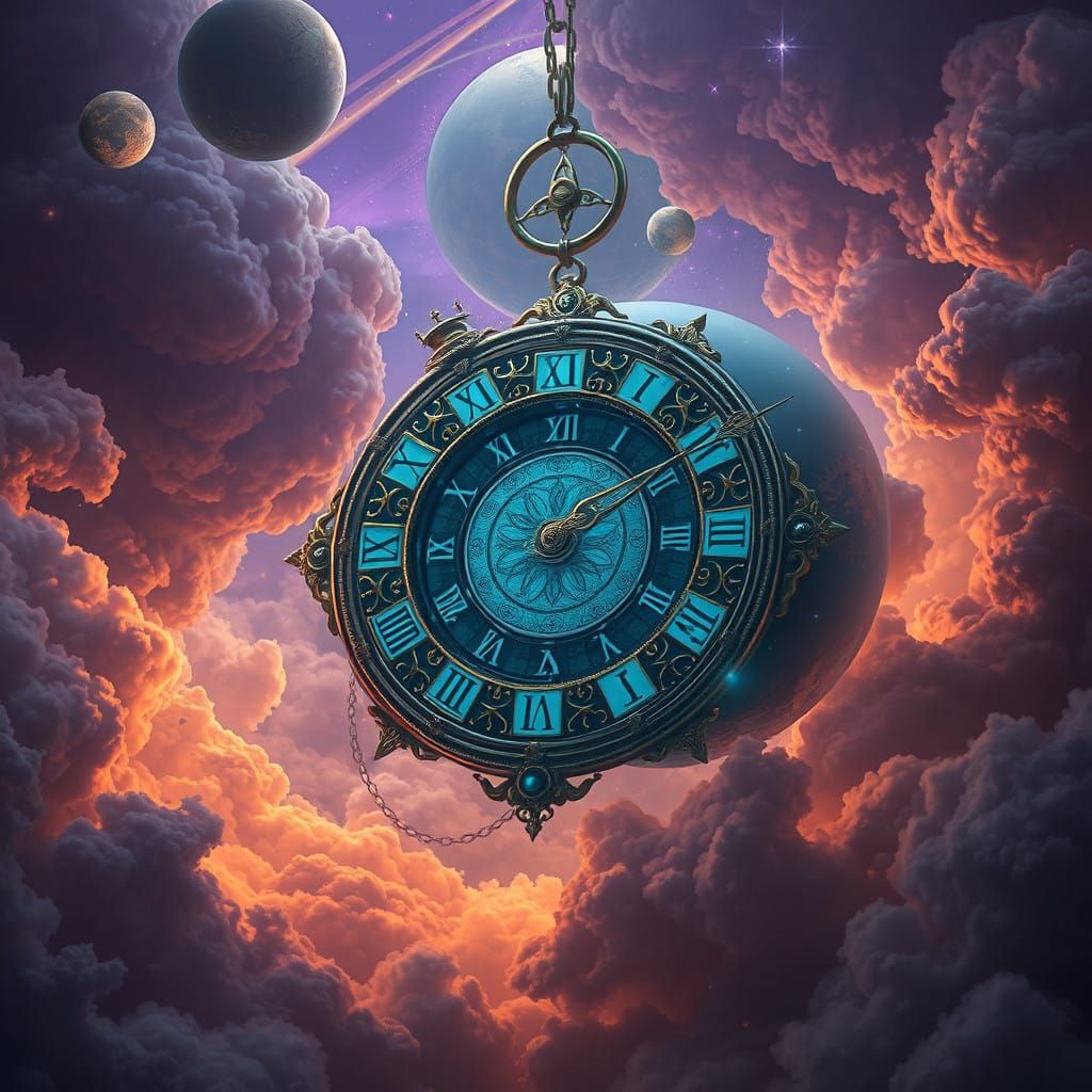 Magical Time travel clock - Ethereal Time-Travel Clock in Dr...