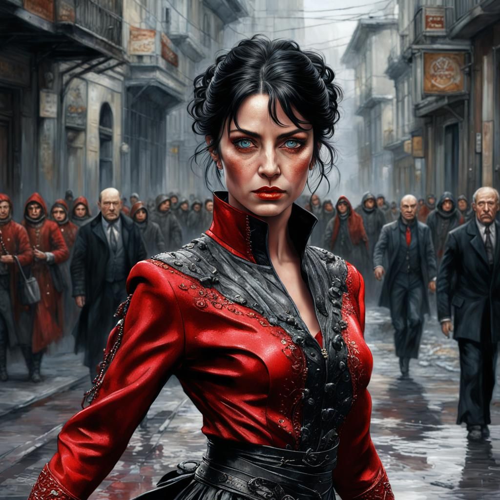 Woman in red - AI Generated Artwork - NightCafe Creator