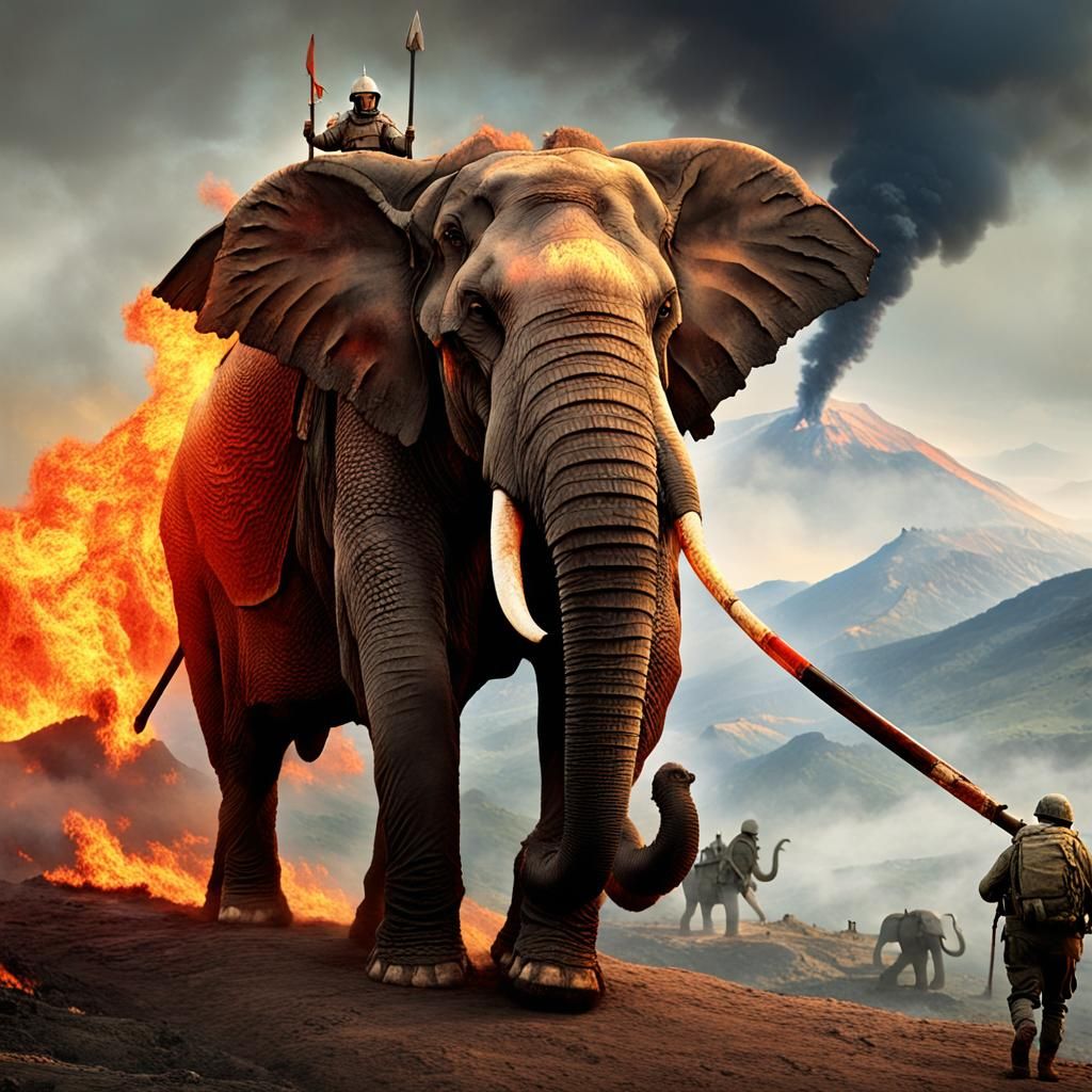 War Elephants - AI Generated Artwork - NightCafe Creator