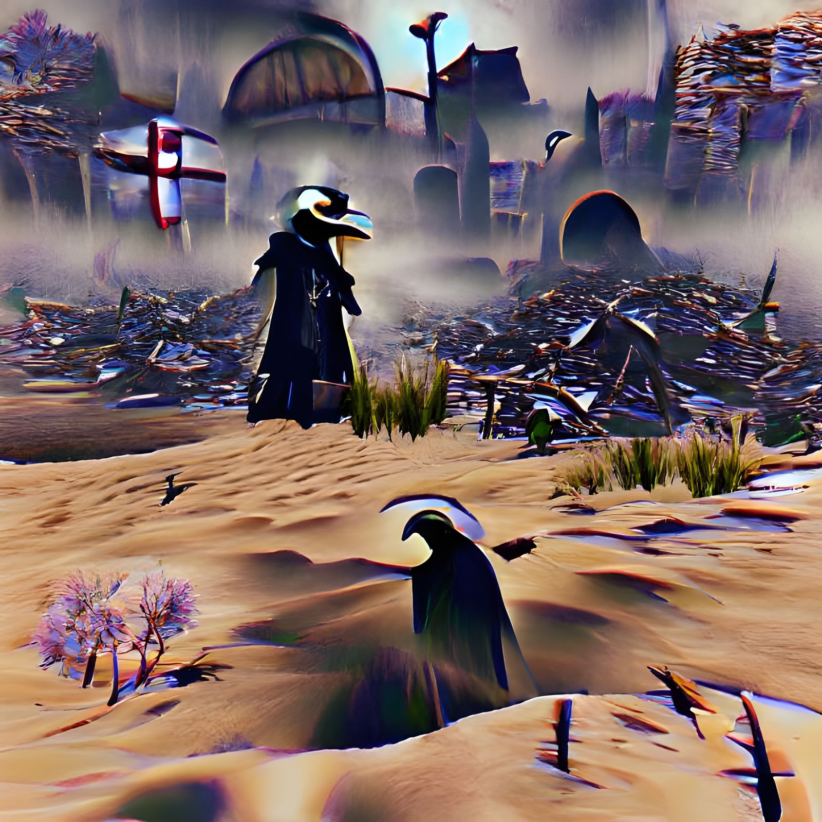 Desolate wasteland - AI Generated Artwork - NightCafe Creator